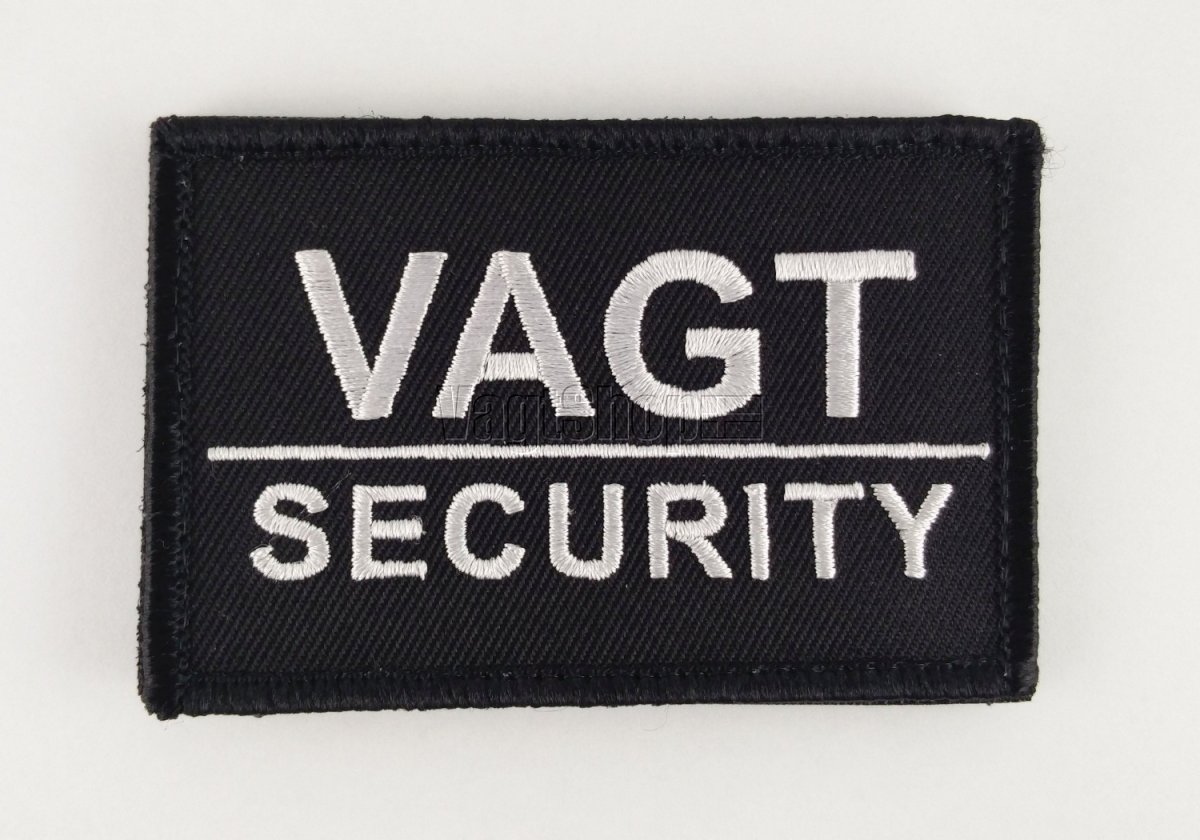 VAGT Security broderet velcromærke - VagtShop - VagtShop ApS