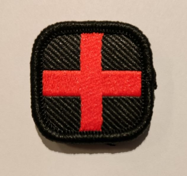 Medic Velcro Patch (2,5x2,5 cm) - sort - VagtShop - VagtShop ApS